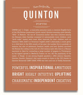 Quinton Personalized Name Meaning Art Prints – Name Stories
