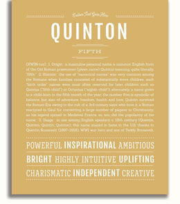 Quinton | Name Art Print – Name Stories