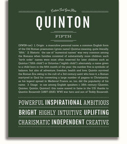 Quinton | Name Art Print – Name Stories