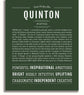 Quinton Personalized Name Meaning Art Prints – Name Stories