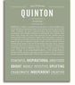 Quinton Personalized Name Meaning Art Prints – Name Stories