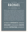 Rachael Personalized Name Meaning Art Prints – Name Stories