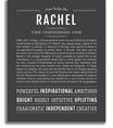 Rachel | Name Art Print – Name Stories