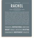 Rachel Personalized Name Meaning Art Prints – Name Stories