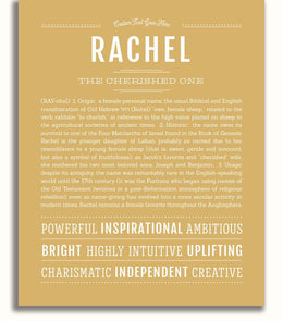 Rachel | Name Art Print – Name Stories