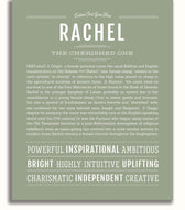 Rachel Personalized Name Meaning Art Prints – Name Stories