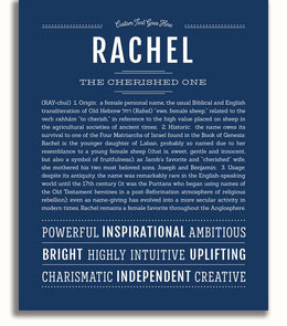 Rachel | Name Art Print – Name Stories