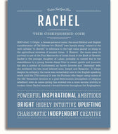 Rachel Personalized Name Meaning Art Prints – Name Stories