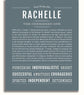 Rachelle | Name Art Print – Name Stories