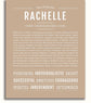 Rachelle Personalized Name Meaning Art Prints – Name Stories