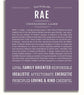 Rae Personalized Name Meaning Art Prints – Name Stories