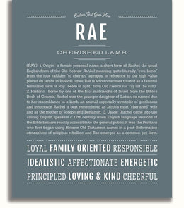 Rae | Name Art Print – Name Stories