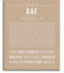 Rae | Name Art Print – Name Stories