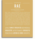 Rae Personalized Name Meaning Art Prints – Name Stories