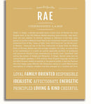 Rae | Name Art Print – Name Stories