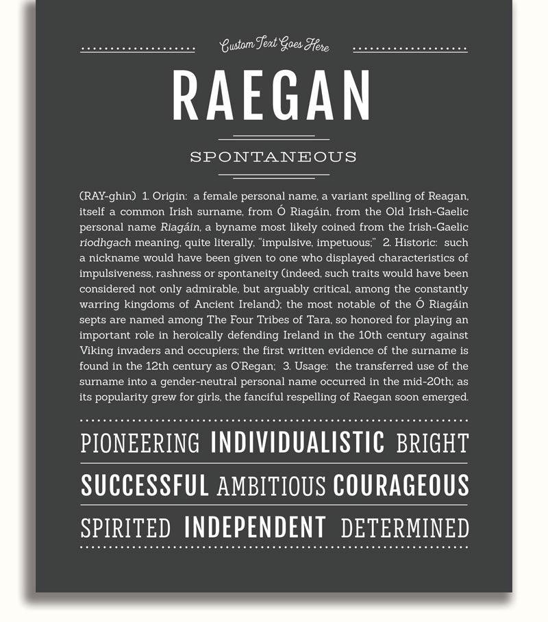 Raegan | Name Art Print – Name Stories