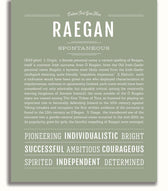 Raegan | Name Art Print – Name Stories