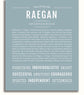 Raegan Personalized Name Meaning Art Prints – Name Stories