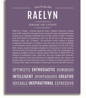 Raelyn Personalized Name Meaning Art Prints – Name Stories