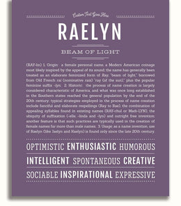 Raelyn | Name Art Print – Name Stories