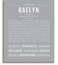 Raelyn | Name Art Print – Name Stories