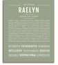 Raelyn Personalized Name Meaning Art Prints – Name Stories