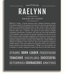 Raelynn | Name Art Print – Name Stories