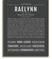 Raelynn Personalized Name Meaning Art Prints – Name Stories
