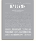 Raelynn | Name Art Print – Name Stories