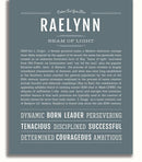 Raelynn Personalized Name Meaning Art Prints – Name Stories