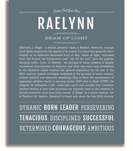Raelynn | Name Art Print – Name Stories