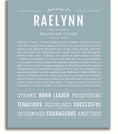 Raelynn | Name Art Print – Name Stories