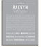 Raevyn | Name Art Print – Name Stories