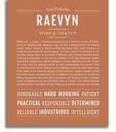 Raevyn | Name Art Print – Name Stories