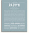 Raevyn | Name Art Print – Name Stories