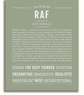 Raf | Name Art Print – Name Stories