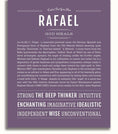 Rafael Personalized Name Meaning Art Prints – Name Stories