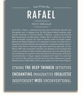 Rafael Personalized Name Meaning Art Prints – Name Stories