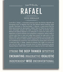 Rafael Personalized Name Meaning Art Prints – Name Stories