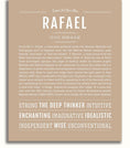 Rafael Personalized Name Meaning Art Prints – Name Stories