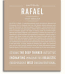 Rafael Personalized Name Meaning Art Prints – Name Stories