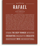 Rafael Personalized Name Meaning Art Prints – Name Stories