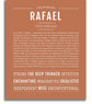 Rafael Personalized Name Meaning Art Prints – Name Stories