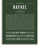 Rafael Personalized Name Meaning Art Prints – Name Stories