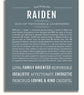 Raiden Personalized Name Meaning Art Prints – Name Stories