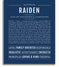 Raiden | Name Art Print – Name Stories