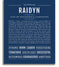 Raidyn | Name Art Print – Name Stories