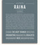 Raina | Name Art Print – Name Stories