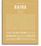 Raina | Name Art Print – Name Stories