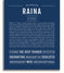 Raina | Name Art Print – Name Stories